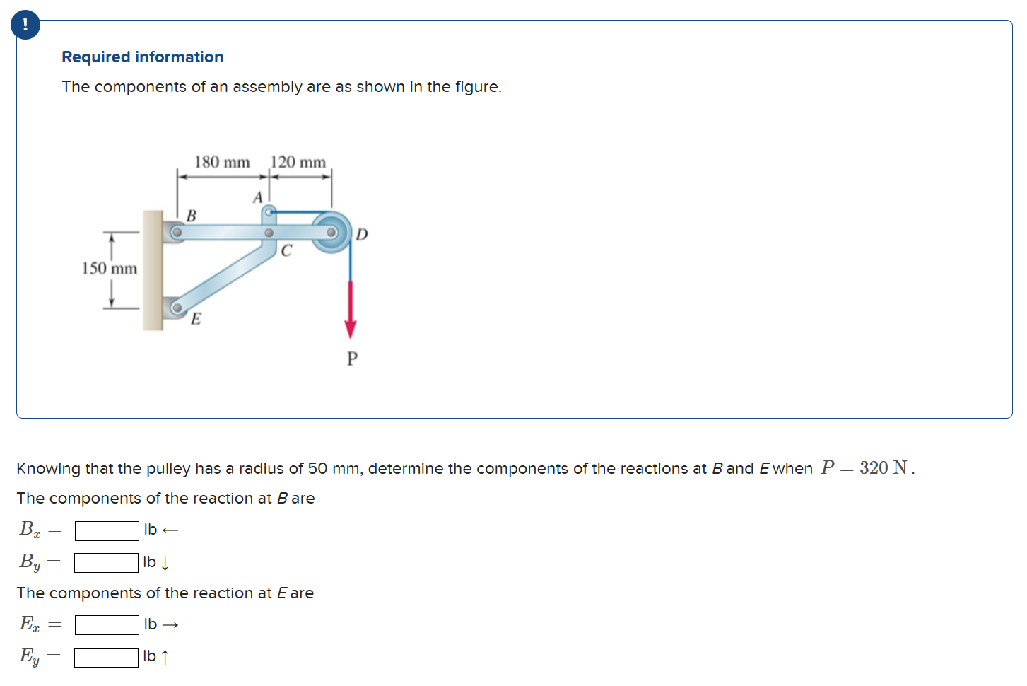 Solved Required informationThe components of an ﻿assembly | Chegg.com