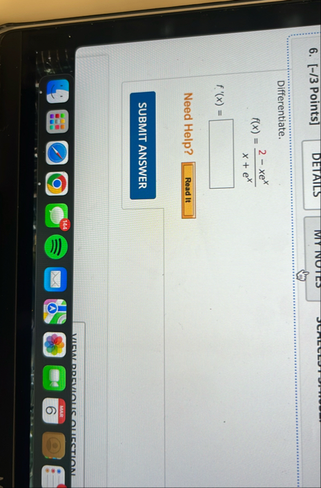 Solved [-/3 | Chegg.com