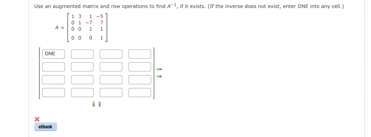 Solved Use an augmented matrix and row operations to find | Chegg.com