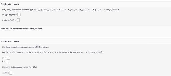 Solved Let f and gbe functions such that | Chegg.com