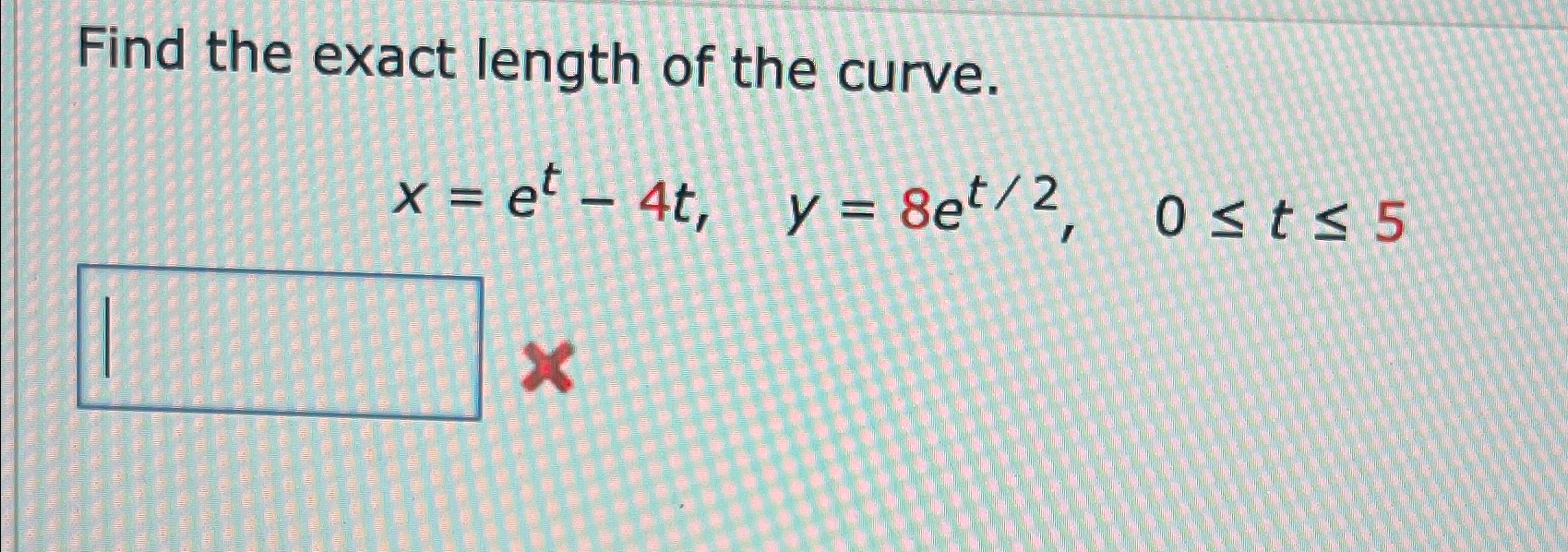 Solved Find the exact length of the | Chegg.com