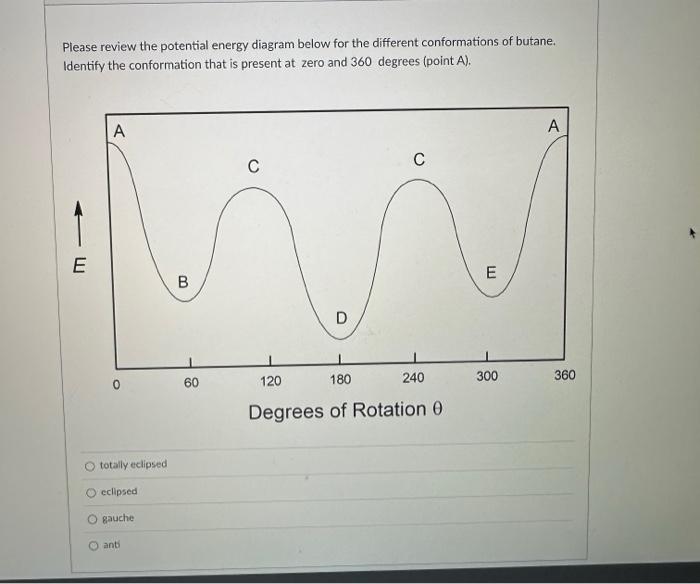 Solved Please review the potential energy diagram below for | Chegg.com