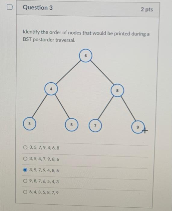 Identify which nodes are printed first and last using | Chegg.com