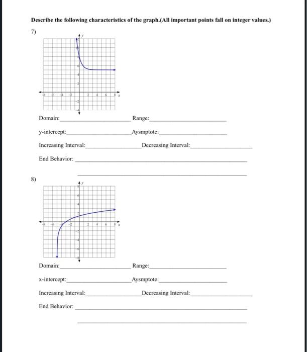 Solved Rewrite Each Equation In Exponential Form 1 Log694 6116