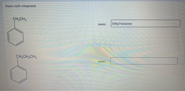 Name each compound. | Chegg.com