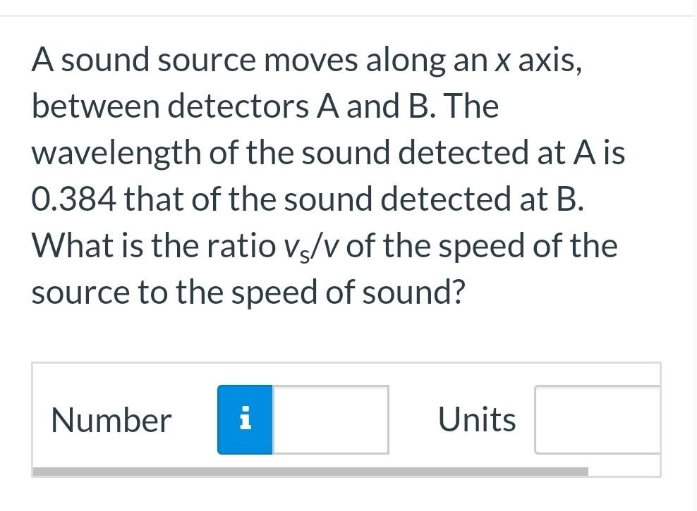 Solved A sound source moves along an x axis, between | Chegg.com