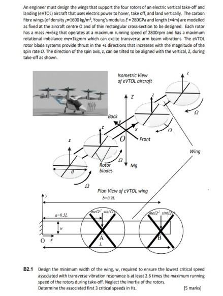 An engineer must design the wings that support the | Chegg.com