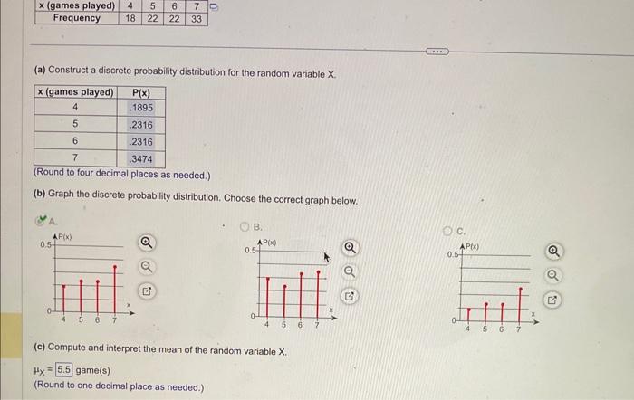 Solved (a) Construct a discrete probability distribution for | Chegg.com