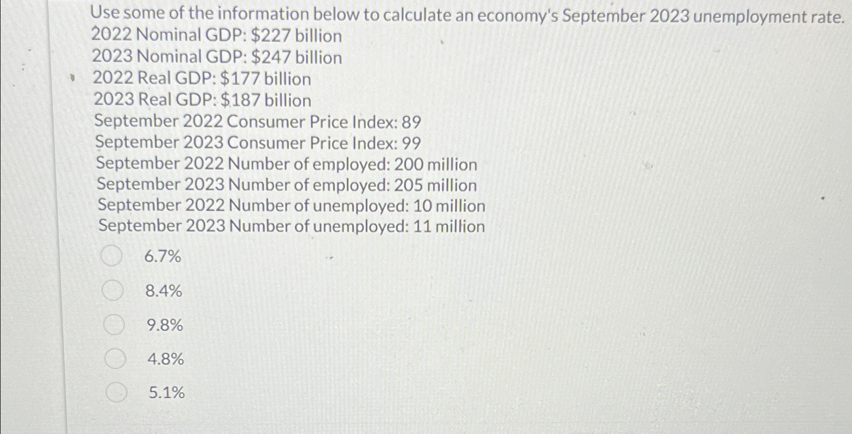 Solved Use some of the information below to calculate an | Chegg.com