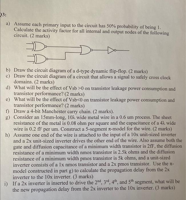 Solved 03: a) Assume each primary input to the circuit has | Chegg.com