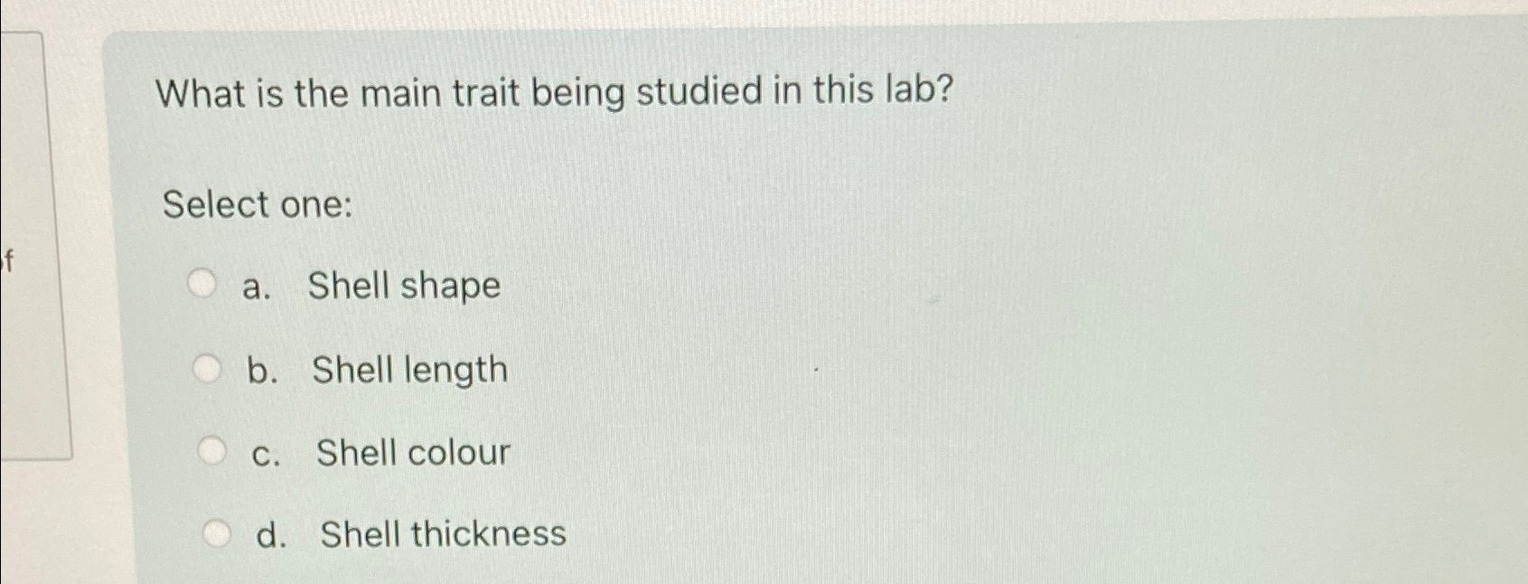 Solved What is the main trait being studied in this | Chegg.com