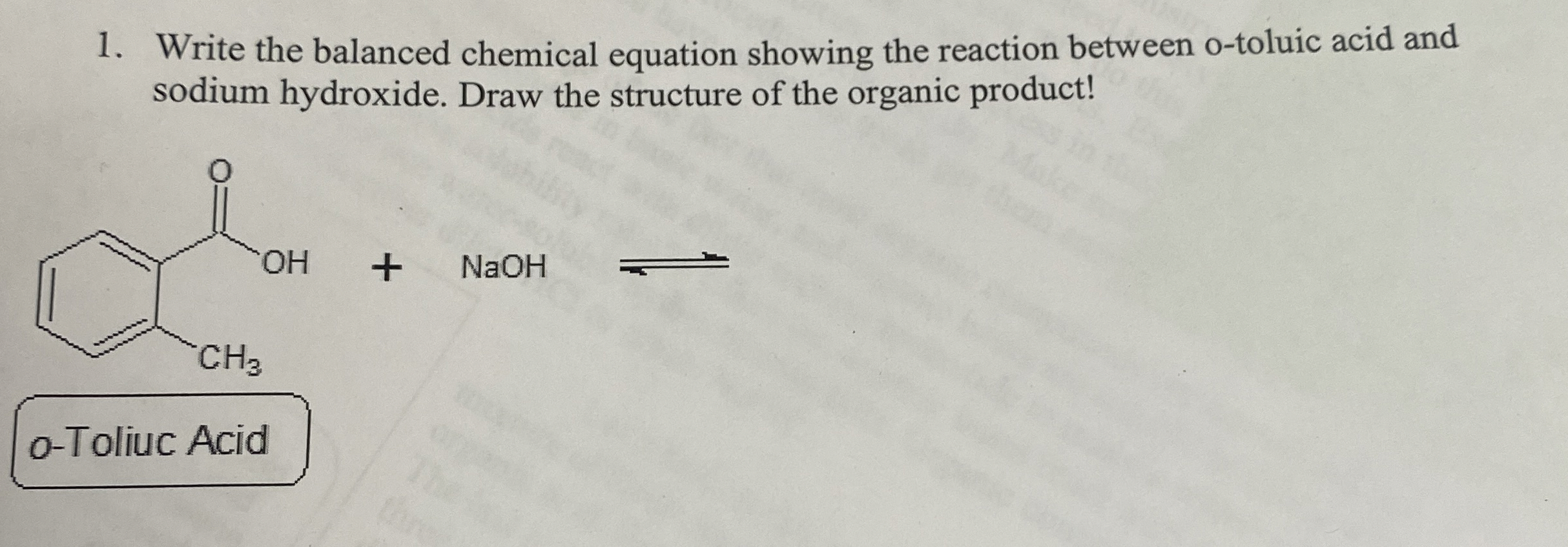 Solved Write the balanced chemical equation showing the | Chegg.com