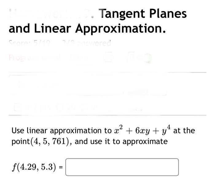 Solved Tangent Planes and Linear Approximation. C Find the | Chegg.com