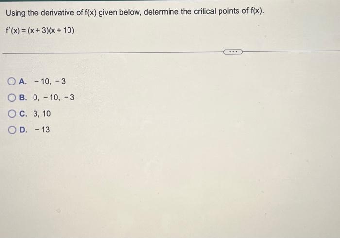 Solved Using the derivative of \\( f(x) \\) given below, | Chegg.com