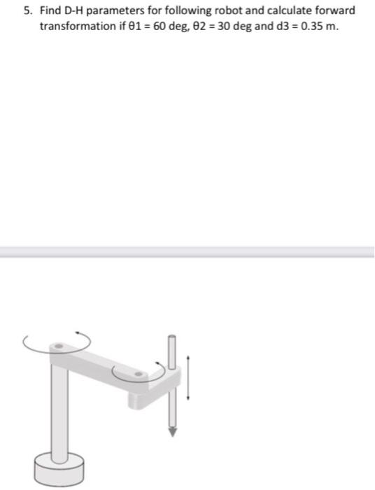 Solved 5. Find D-H parameters for following robot and | Chegg.com