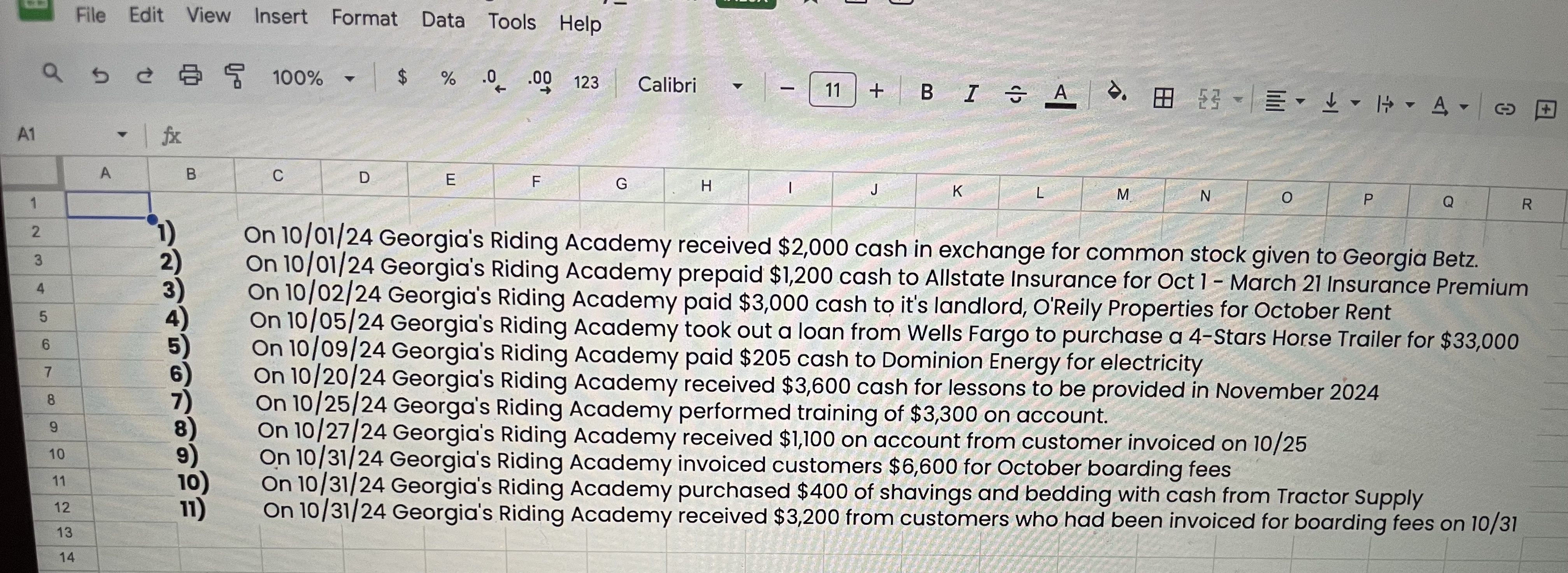 Solved by an EXPERT I need to make journal entries, T-Charts, and a Trial | Chegg.com