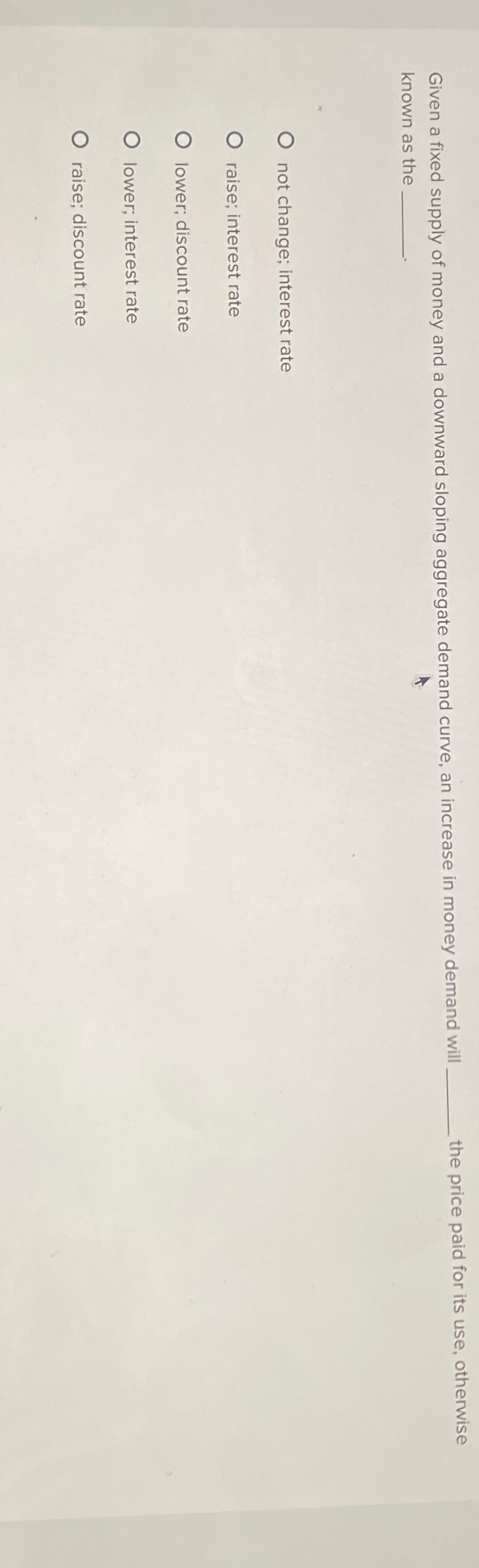 Solved Given a fixed supply of money and a downward sloping | Chegg.com