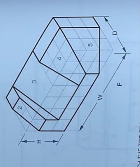 Solved draw fron , side and top view withMeasurements draw | Chegg.com
