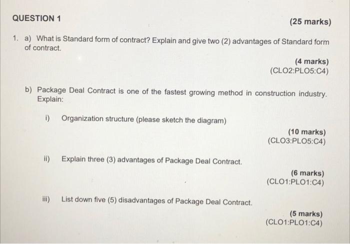 Solved ION 1 25 Marks 1 A What Is Standard Form Of Chegg