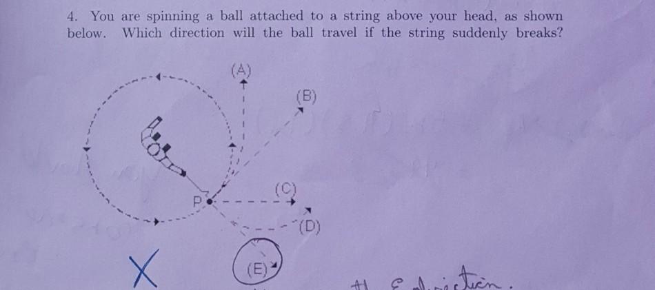Solved 4. You are spinning a ball attached to a string above | Chegg.com