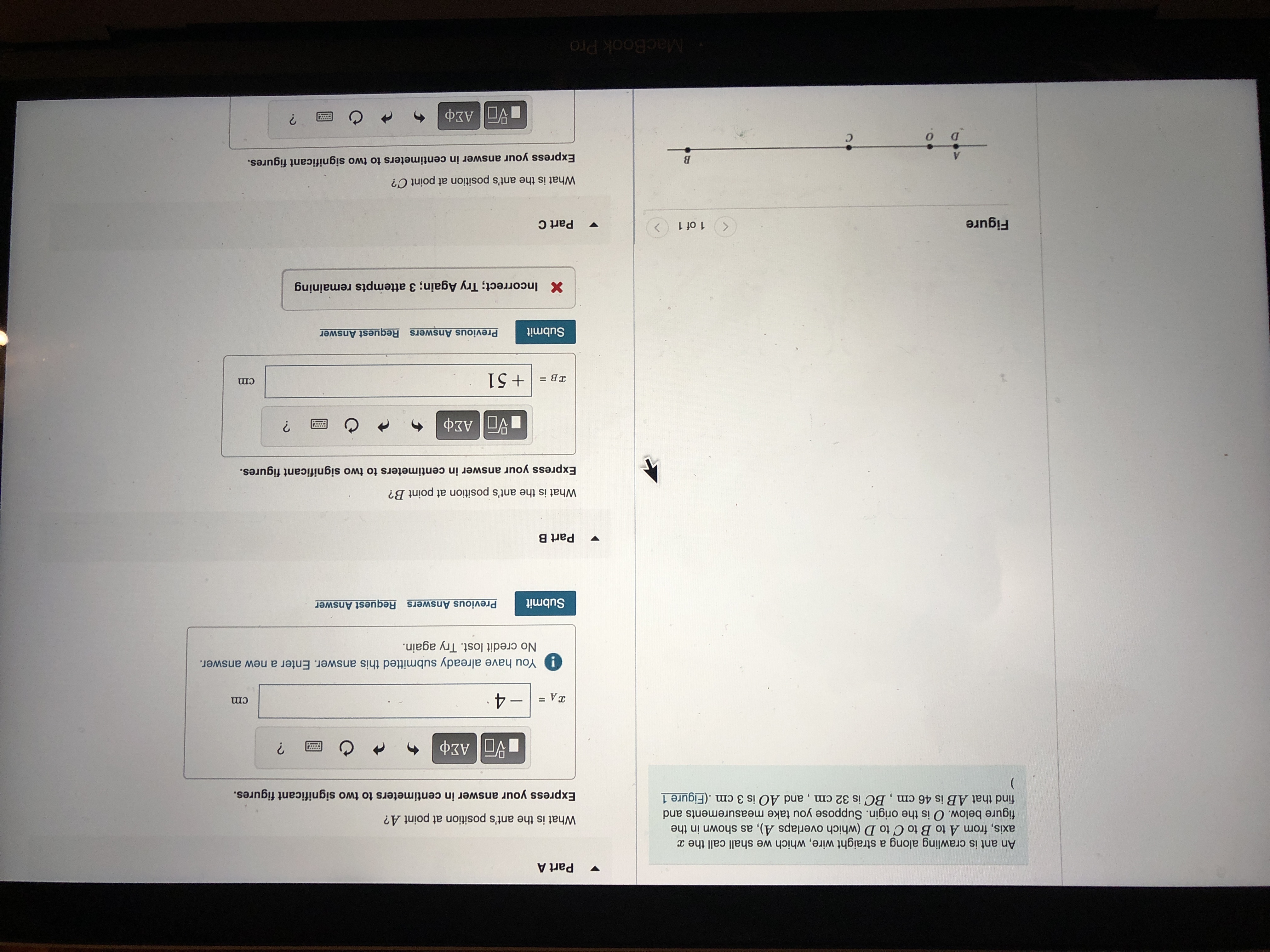 Solved answer this question above^^^An ant is crawling along | Chegg.com