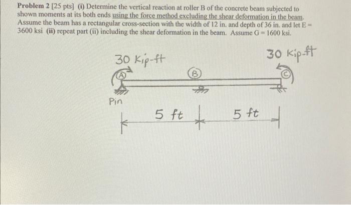 Solved Problem 2 [ 25pts] (i) Determine the vertical | Chegg.com
