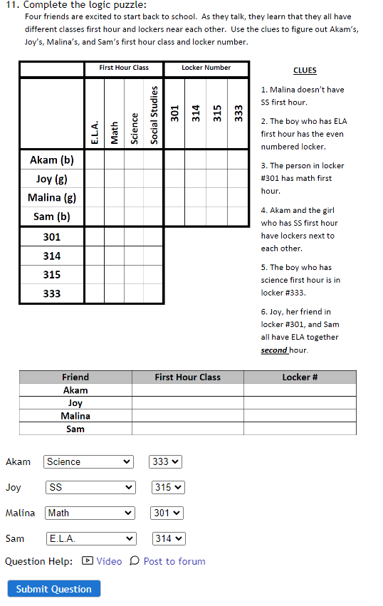 Solved Complete the logic puzzle:Four friends are excited to | Chegg.com