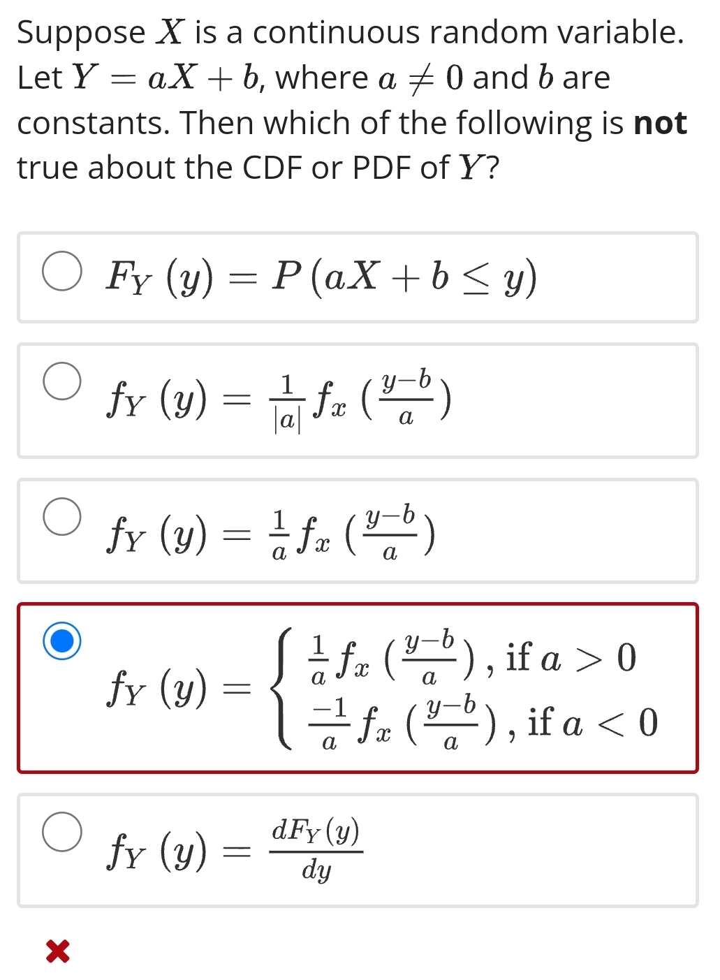 Solved Suppose x ﻿is a continuous random variable.Let | Chegg.com