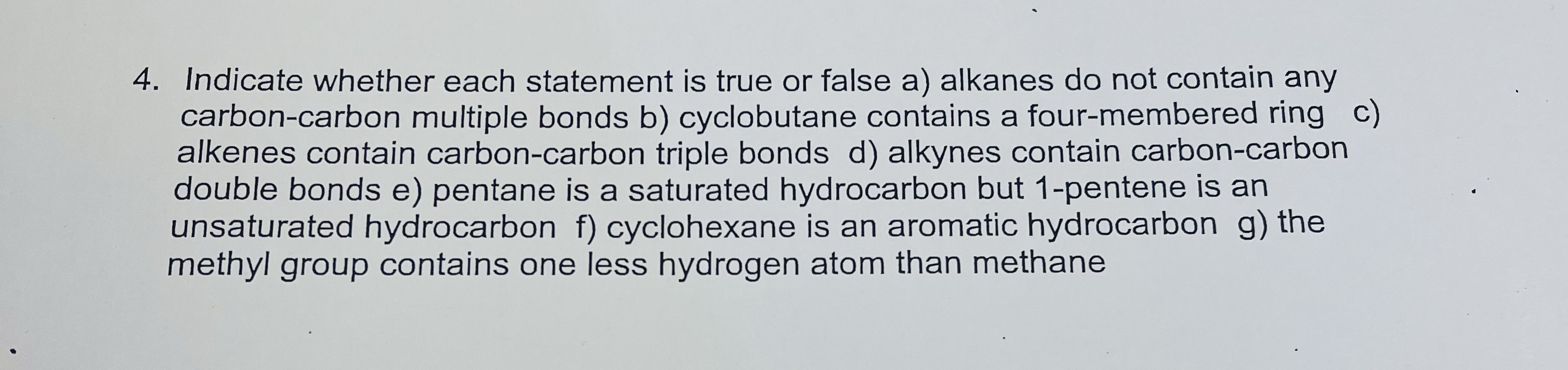 Solved Indicate whether each statement is true or false a) | Chegg.com
