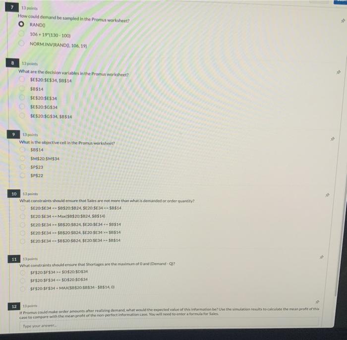 How could demand be sampled in the Promus workheet? | Chegg.com