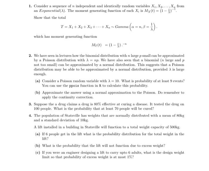 Solved 1. Consider a sequence of n independent and | Chegg.com Solved 1. Consider a sequence of n independent and | Chegg.com