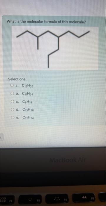 Solved What is the molecular formula of this molecule? | Chegg.com
