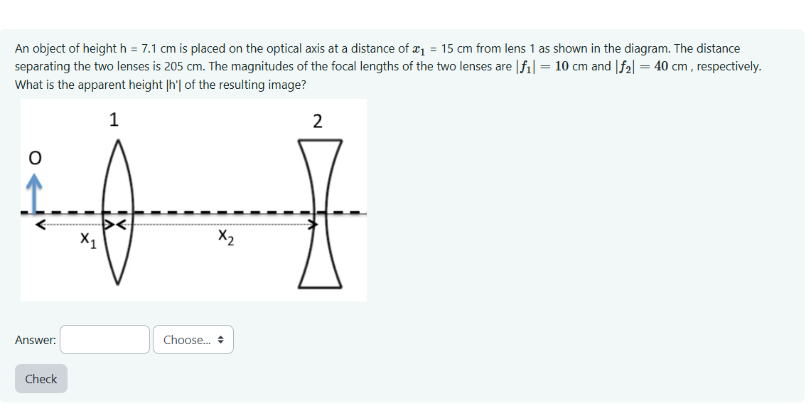 Solved i want to ﻿talk to an ﻿expertAn ﻿object of ﻿height | Chegg.com