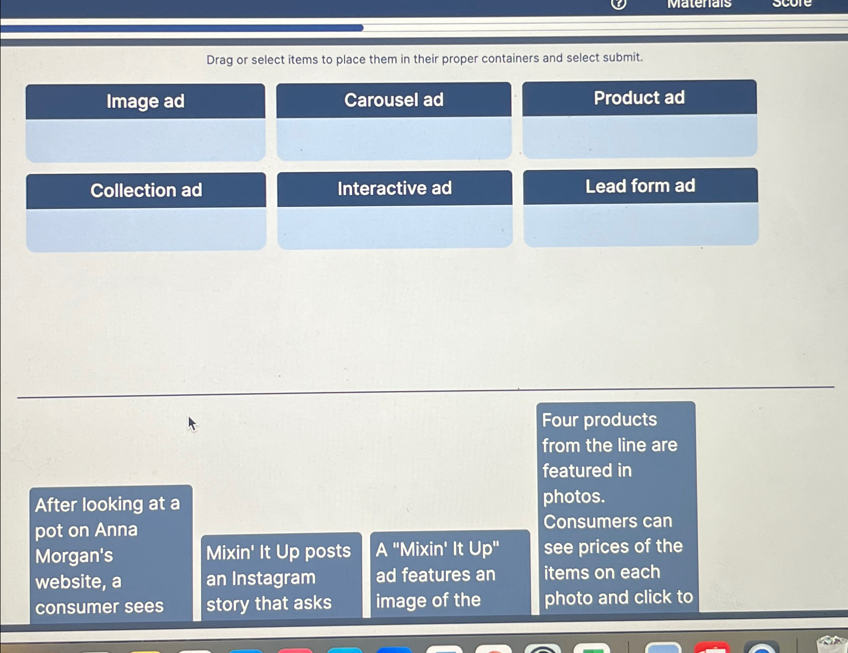 Solved Drag or select items to place them in their proper | Chegg.com