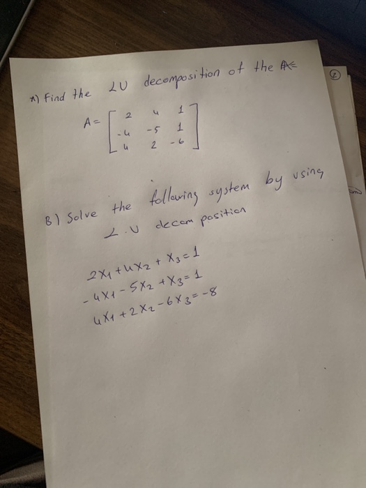Solved 3.1 points (-) Find the decomposition of the (b) | Chegg.com