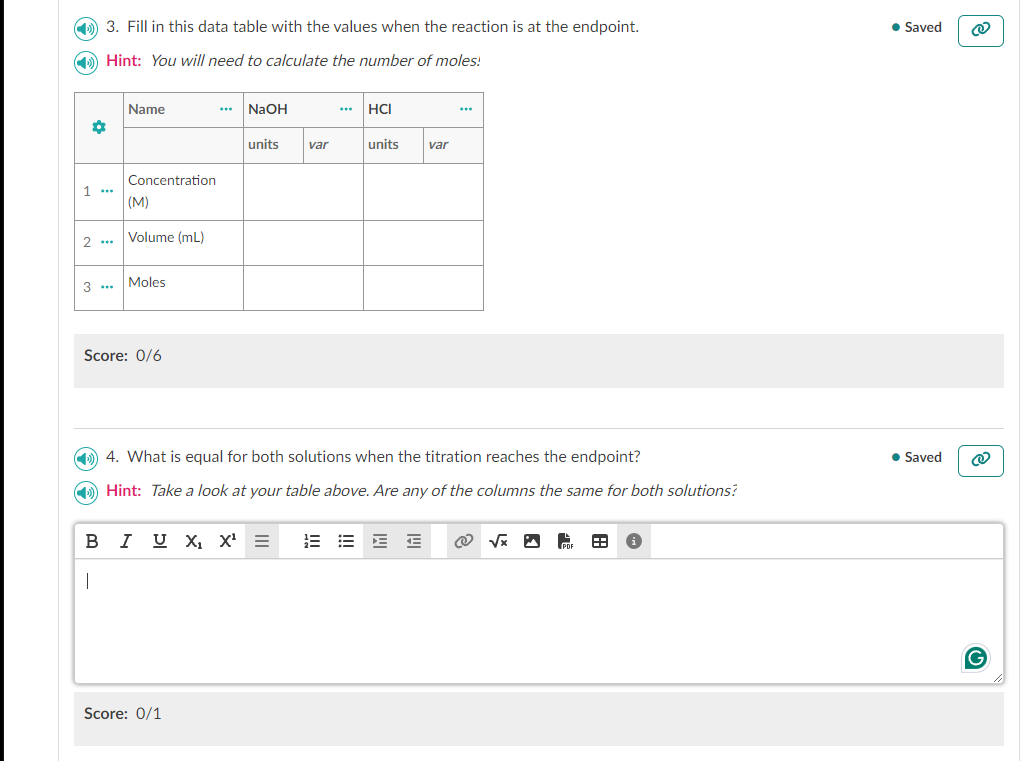 Solved Here's a video showing the titration with 40.0 ﻿ml of | Chegg.com