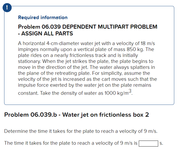 Solved Required informationProblem 06.039 ﻿DEPENDENT | Chegg.com