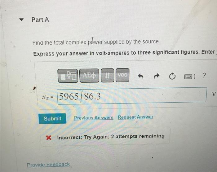 Solved In A Balanced Three Phase System The Source Has An