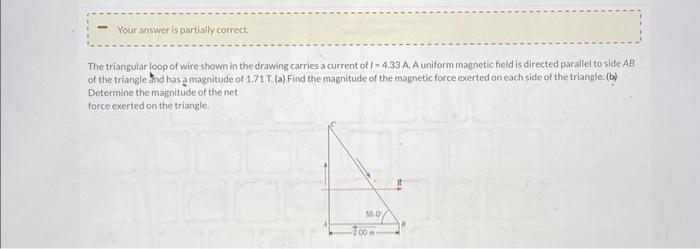 Solved The triangular loop of wire shown in the drawing | Chegg.com