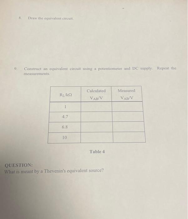Solved 6. Using the following resistor network, determine | Chegg.com