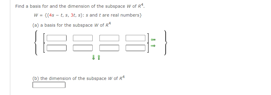 Solved Find a basis for and the dimension of the subspace W | Chegg.com