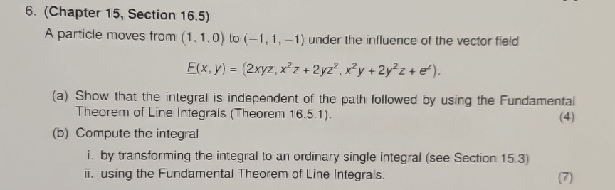 Solved (Chapter 15, ﻿Section 16.5 )A particle moves from | Chegg.com