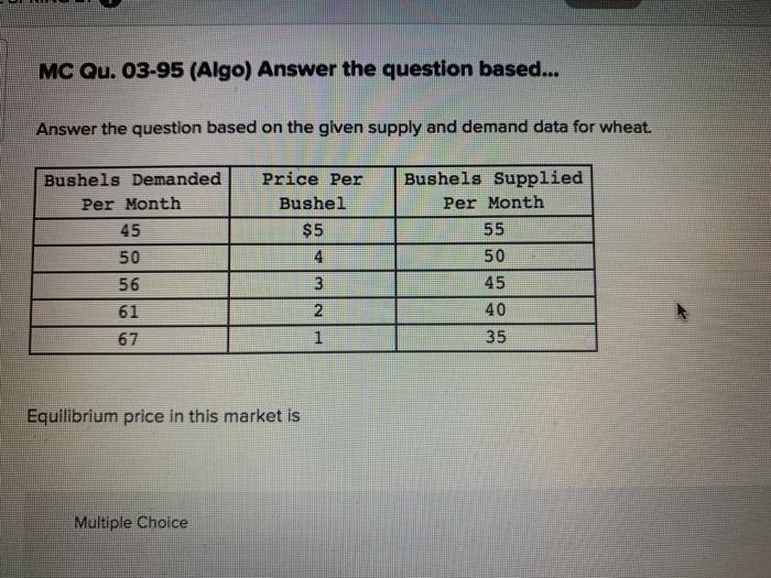 Solved MC Qu. 03-95 (Algo) Answer the question based... | Chegg.com Solved MC Qu. 03-95 (Algo) Answer the question based... | Chegg.com