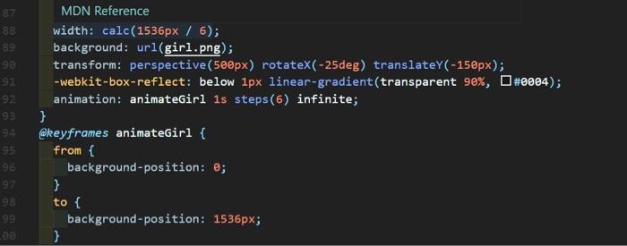 Refer to the CSS Animation Application called | Chegg.com