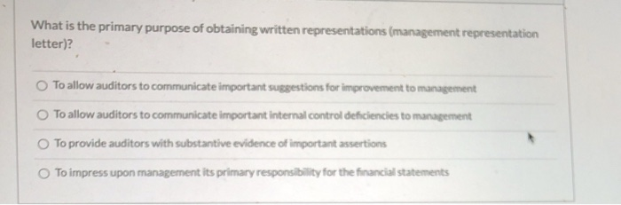 Solved What Is The Primary Purpose Of Obtaining Written Chegg solved-what-is-the-primary-purpose-of-obtaining-written-chegg