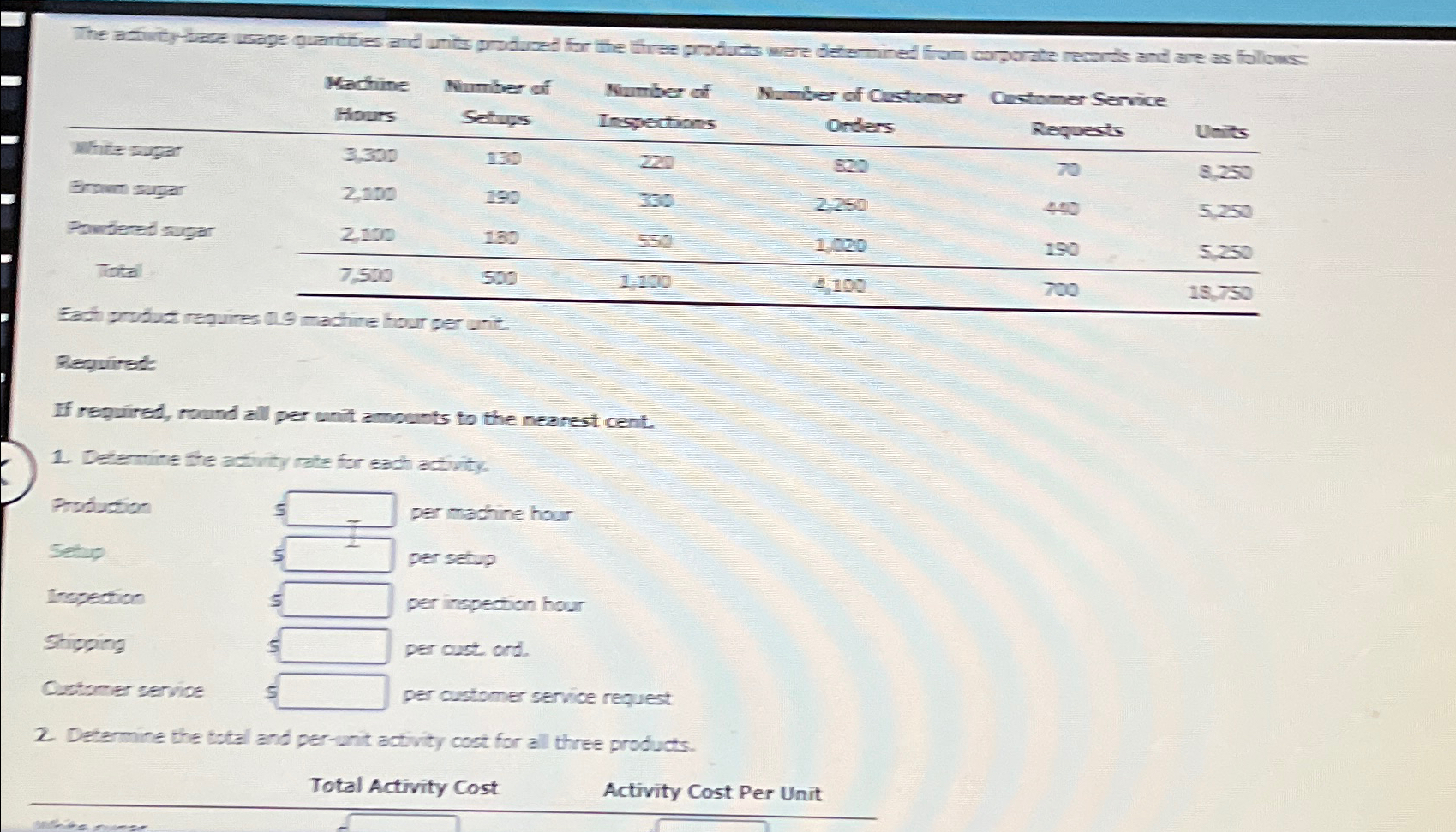 \table[[,\table[[Machine],[Hours]],\table[[Number | Chegg.com