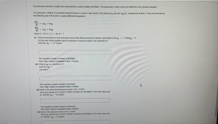 Solved d1dy−am+bmd!dp2−e1+AP2 wheren ×20.b=3.e×40dn] Onathat | Chegg.com