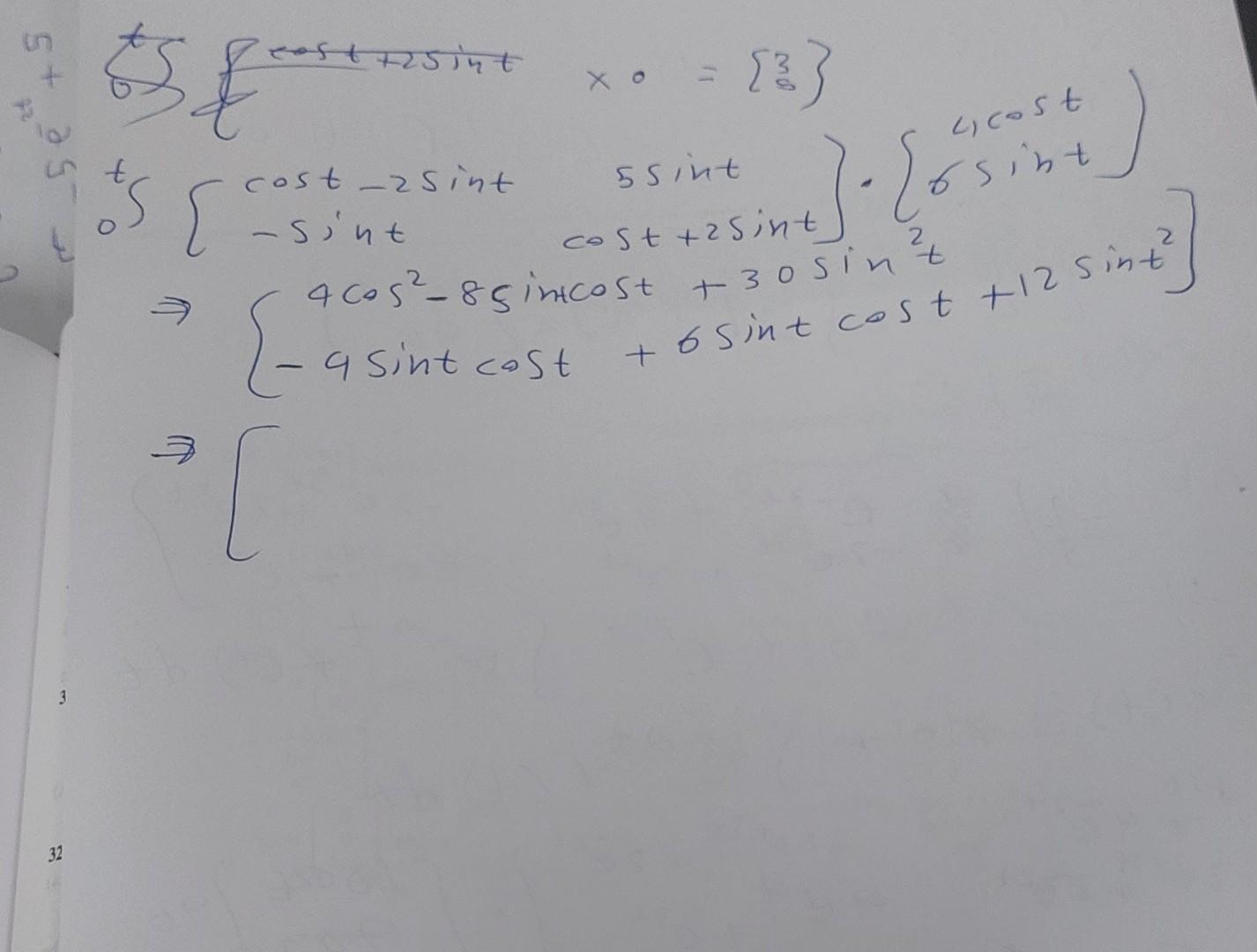 Solved 25. A=[21−5−2],f(t)=[4t1],x(0)=[00], | Chegg.com
