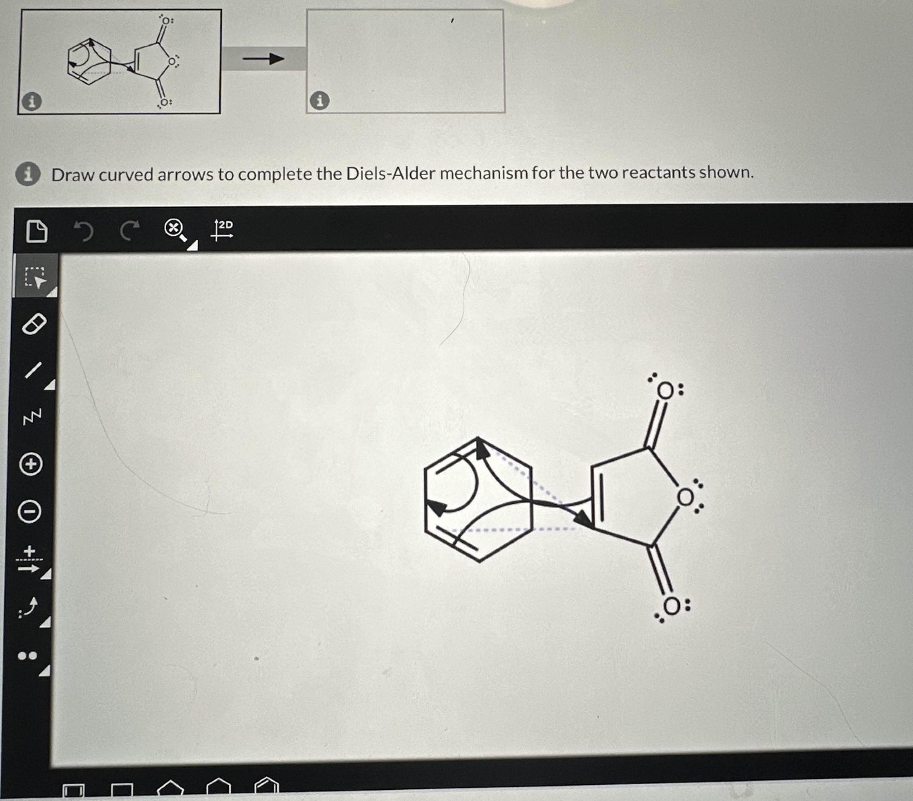 Solved i. ﻿Draw curved arrows to complete the Diels-Alder | Chegg.com