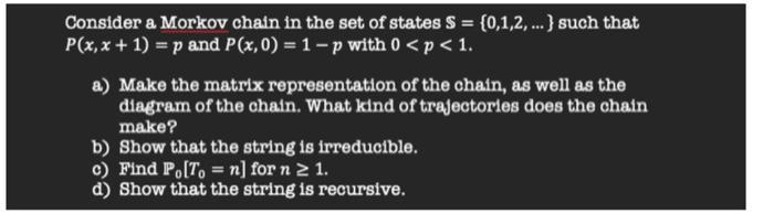 stochastic process First it tells you to do the | Chegg.com
